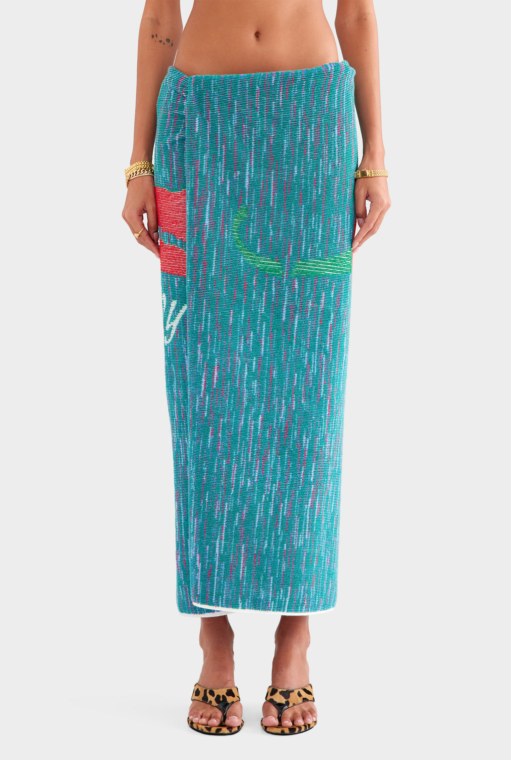 Chilli Jacquard Towel - Ocean Blue/Chilli – VENROY